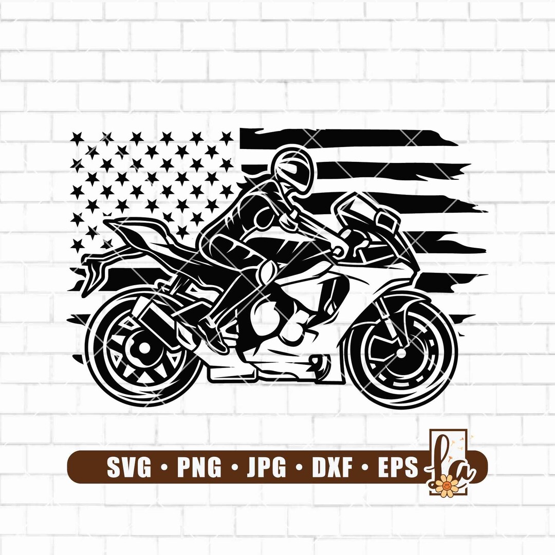 US Motorcycle SVG | Motorcycle Clipart | Motor Bike Svg | Motorcycle ...