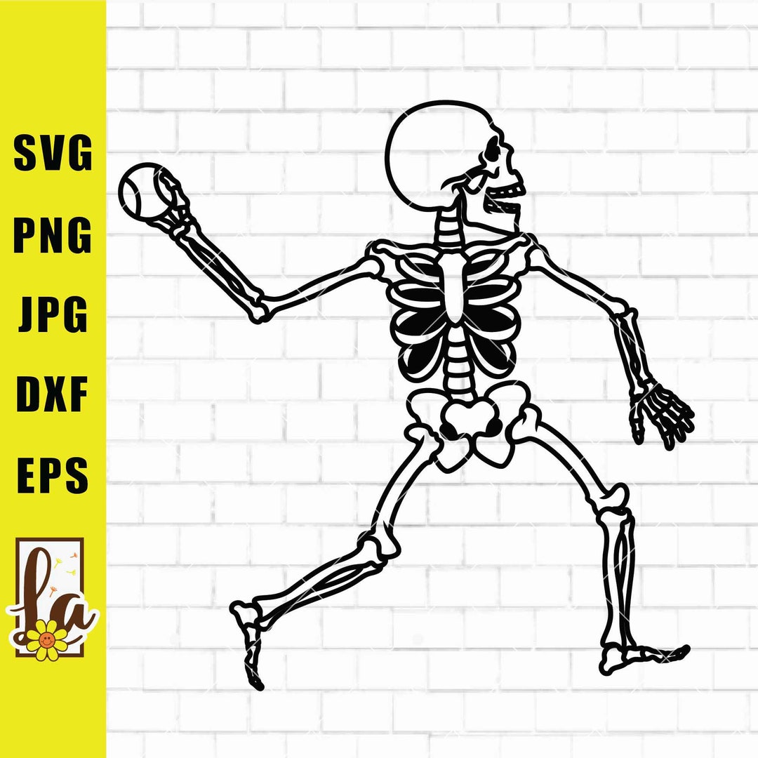 Baseball Skeleton SVG: Halloween Sports Clipart (digital Download) - Etsy