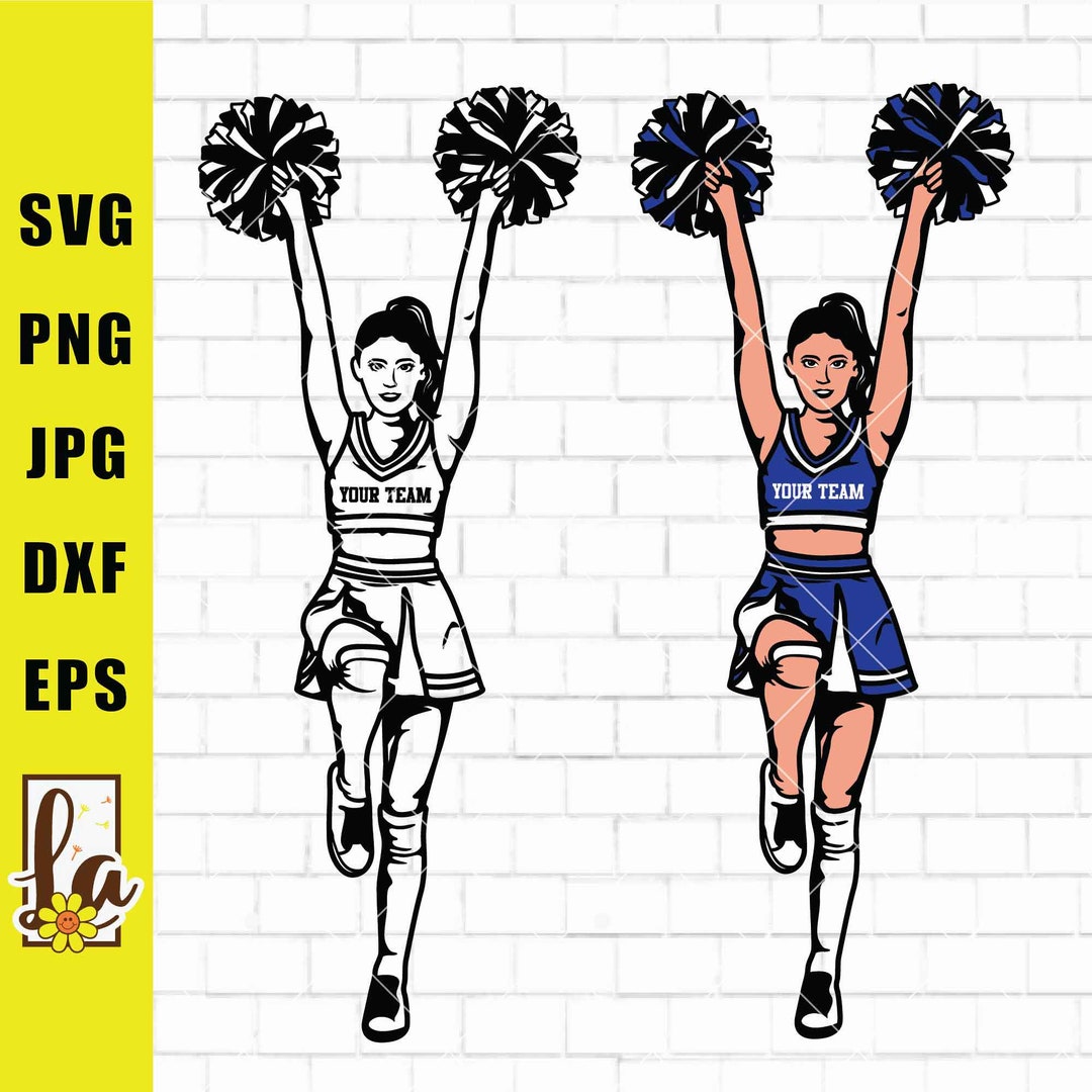Cheerleader SVG | Customize High School Cheer | Cheerleading Svg ...