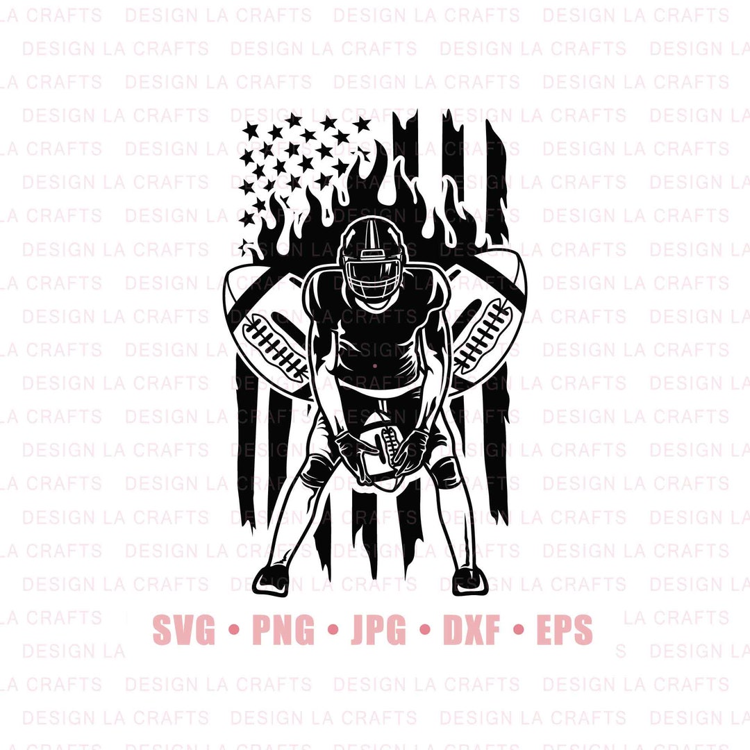 Football Player Svg | American Football Svg | Football Name Svg ...