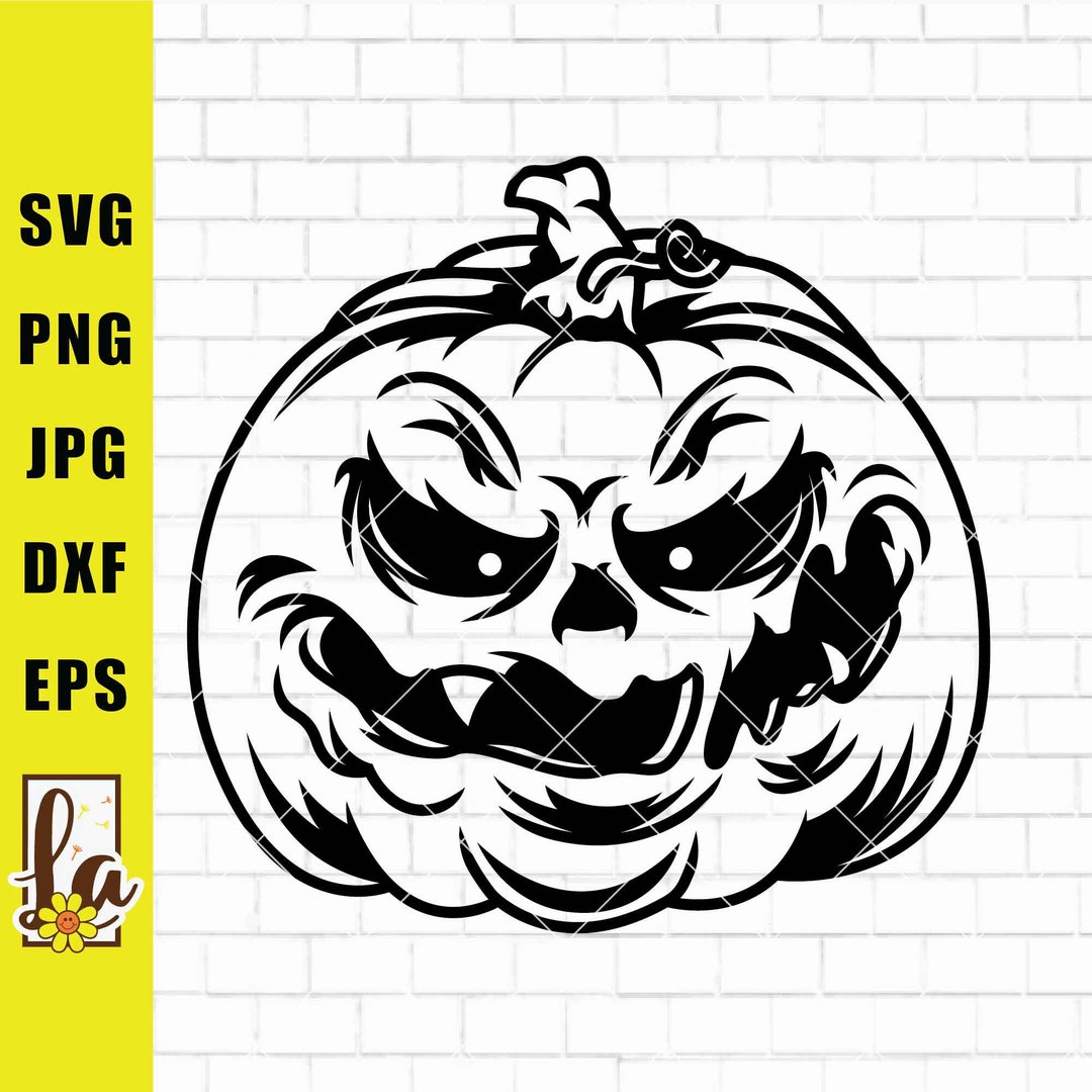 Pumpkin Svg | Halloween Pumpkin SVG | Halloween Scary Pumpkin SVG ...