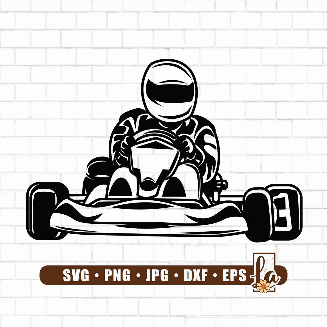 Go Kart Riding Svg | Go Kart Clipart | Kart Riding Svg | Kart Svg ...
