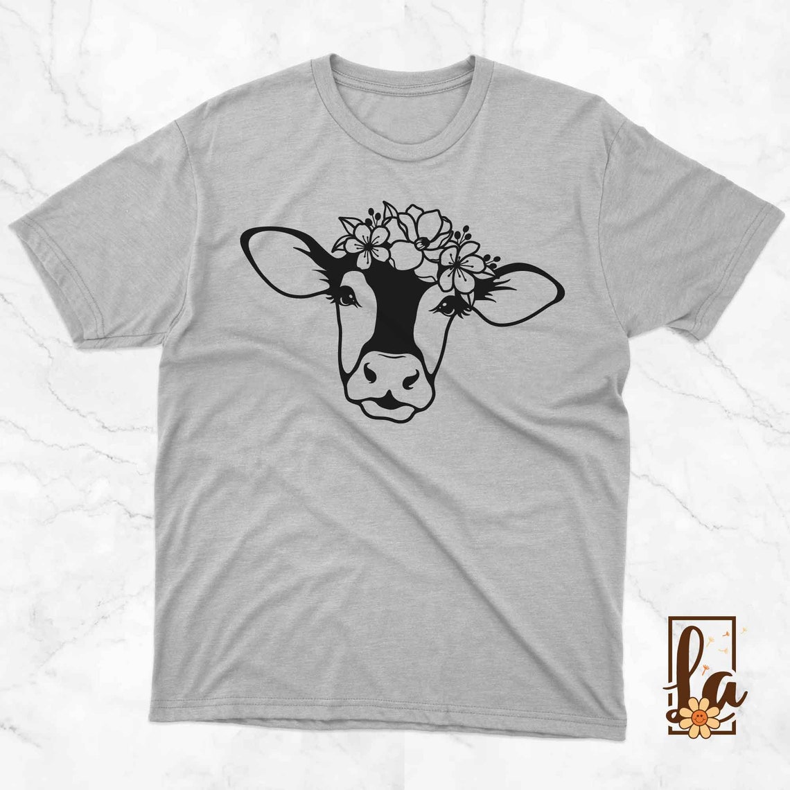 Floral Cow Svg Cute Cow Svg Floral Animal Svg Floral - Etsy