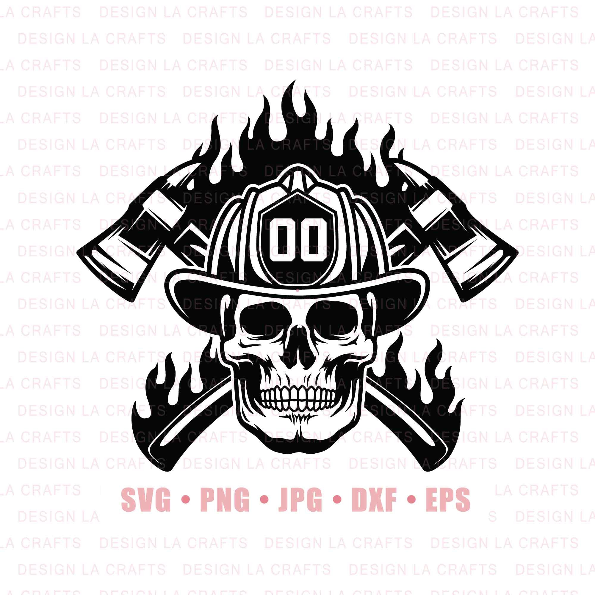 Firefighter Skull Svg, Firefighter Svg, Fireman Svg, Dad Life Svg, US ...