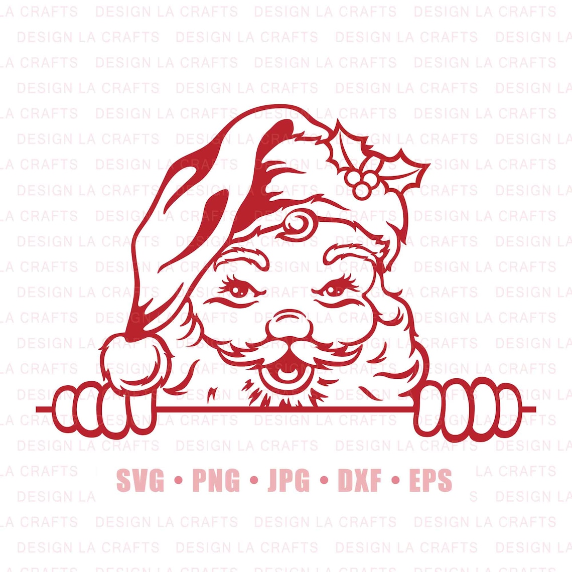 Santa Claus Svg Png Peeking Santa Svg Vintage Santa Svg - Etsy