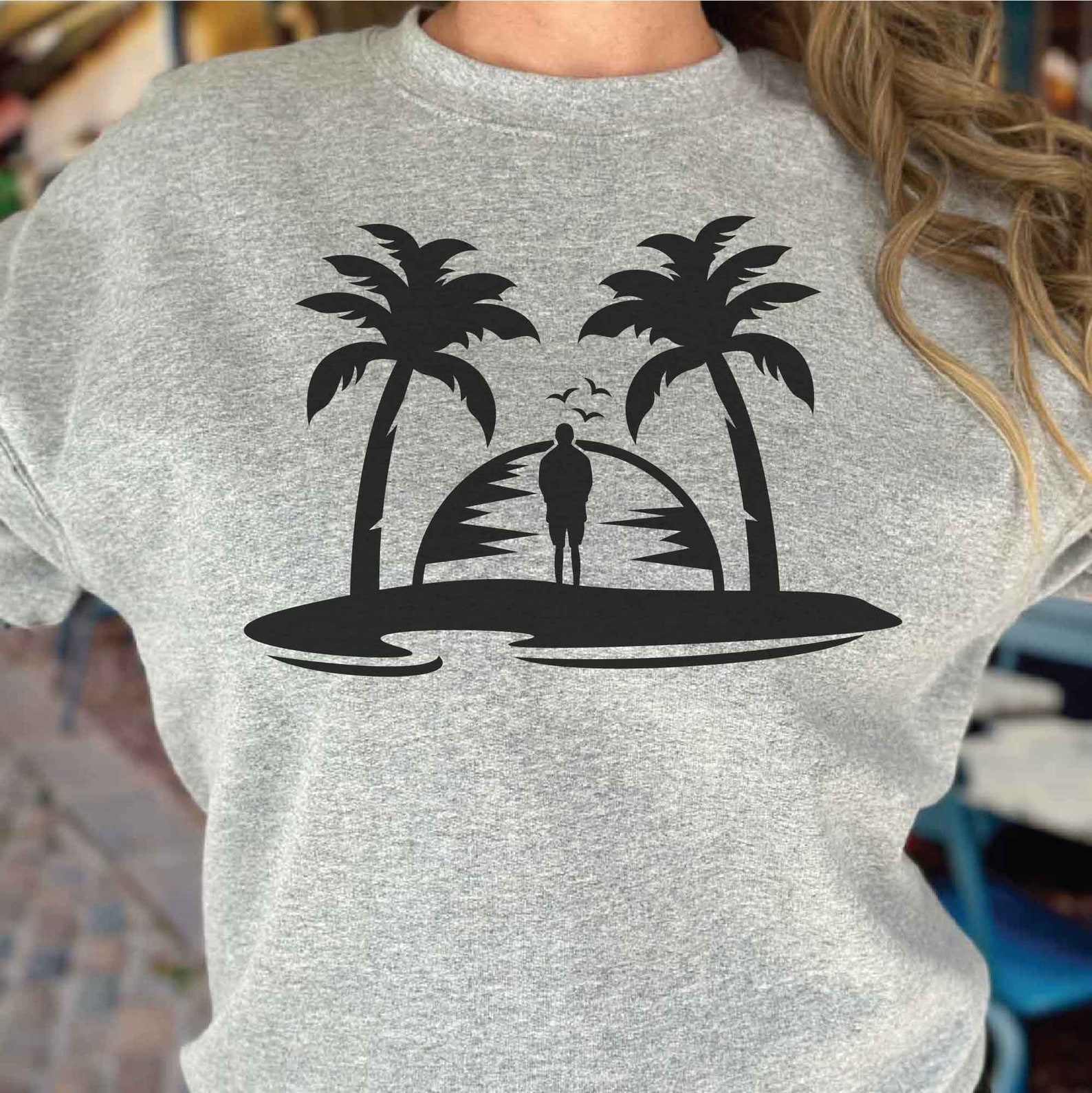 Beach Scene SVG Bundle, Sunset Beach Scene, SVG Files for Cutting ...