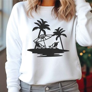 Beach Scene SVG Bundle, Sunset Beach Scene, SVG Files for Cutting ...