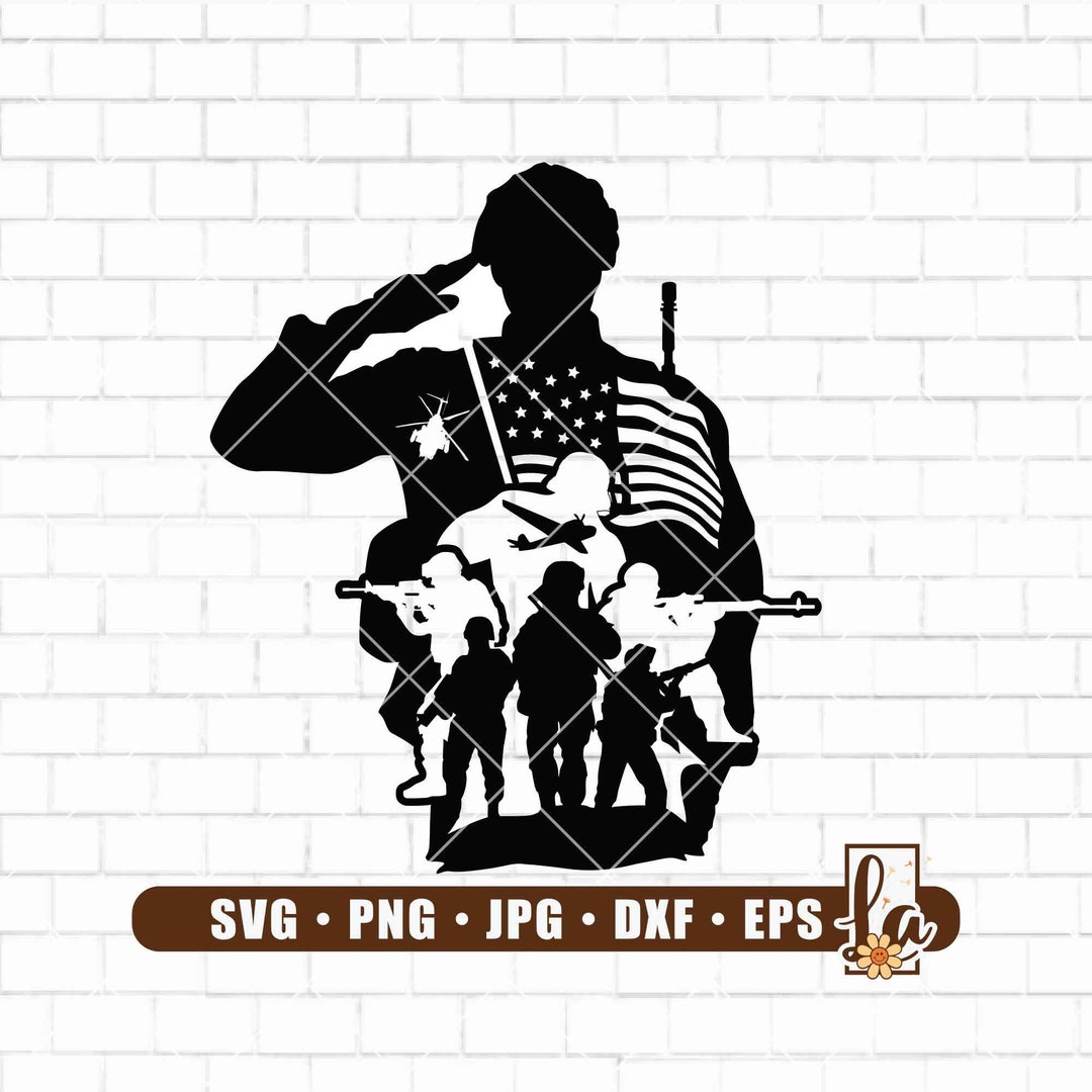 US Soldier SVG: Veteran American Troops, USA Flag (digital Download) - Etsy
