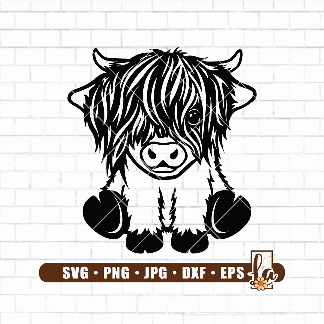 Highland Cow Svg | Baby Highland Cow SVG | Cute Highland Cow SVG ...
