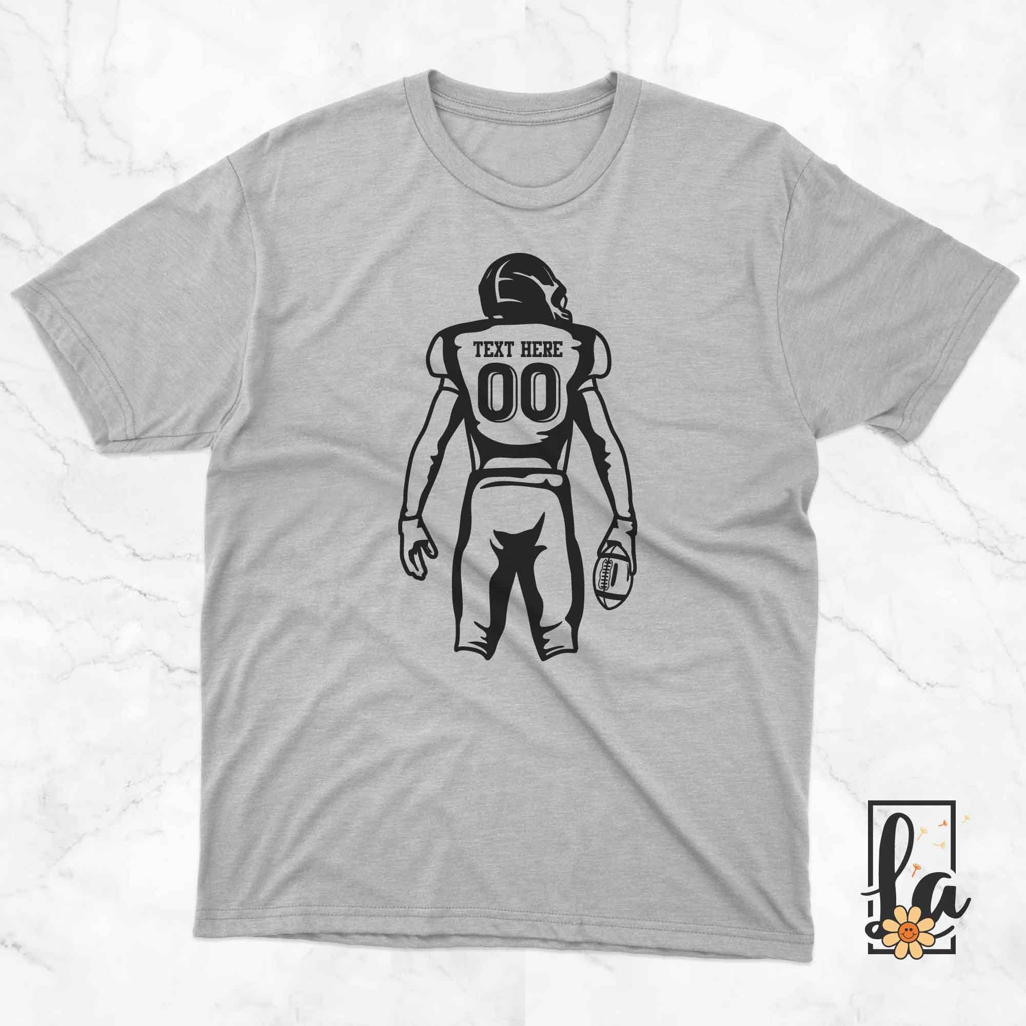Football Player SVG: Team Name & Number, PNG, DXF (digital Files) - Etsy