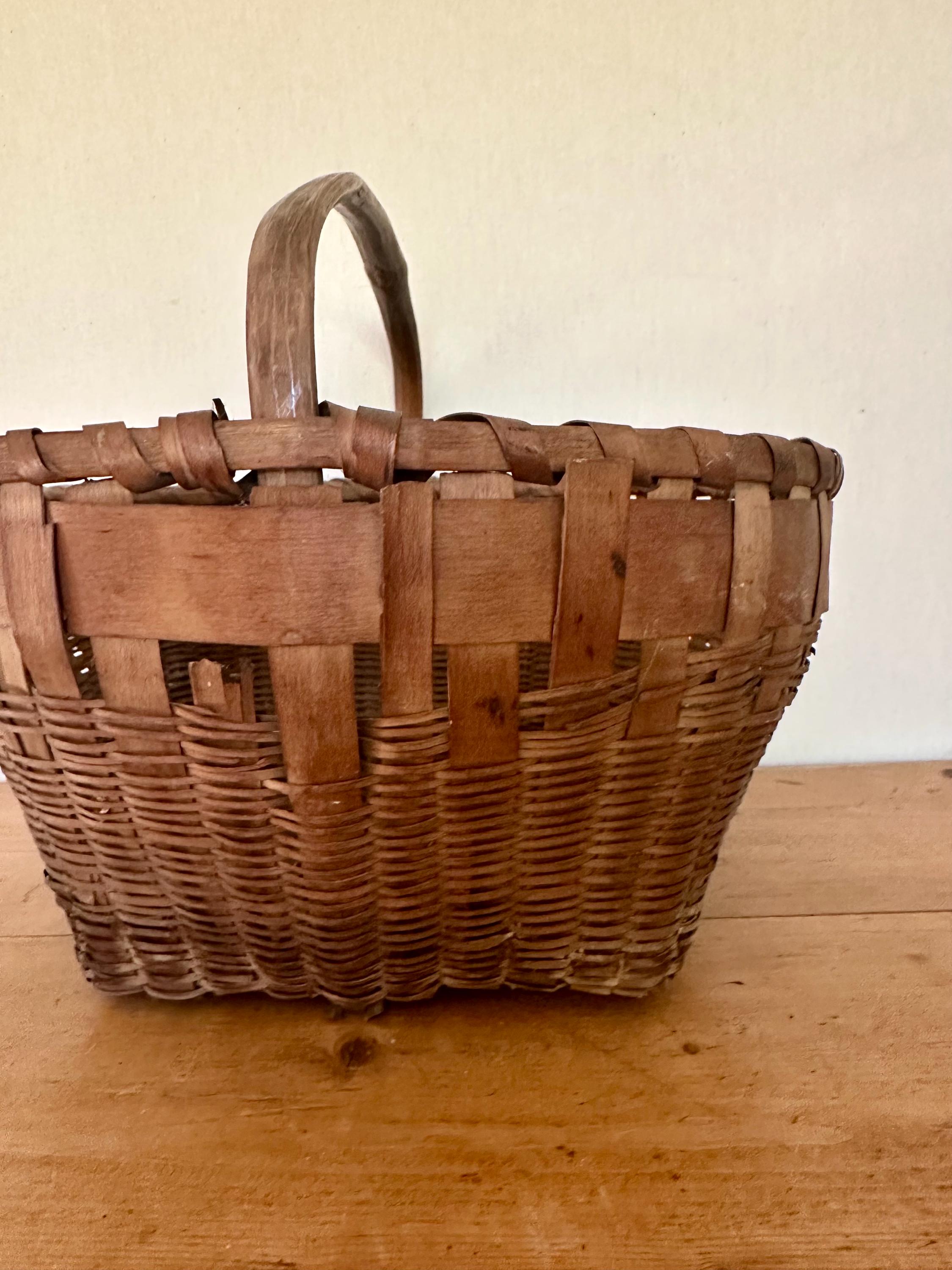 Antique Primitive Handwoven Gathering Basket - Etsy