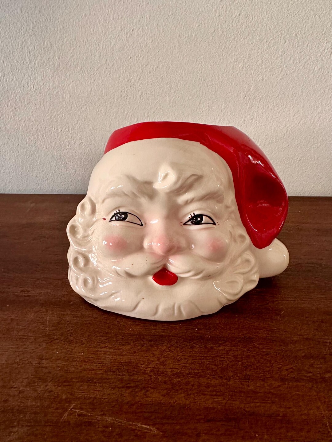 Vintage Santa Pot/planter - Etsy