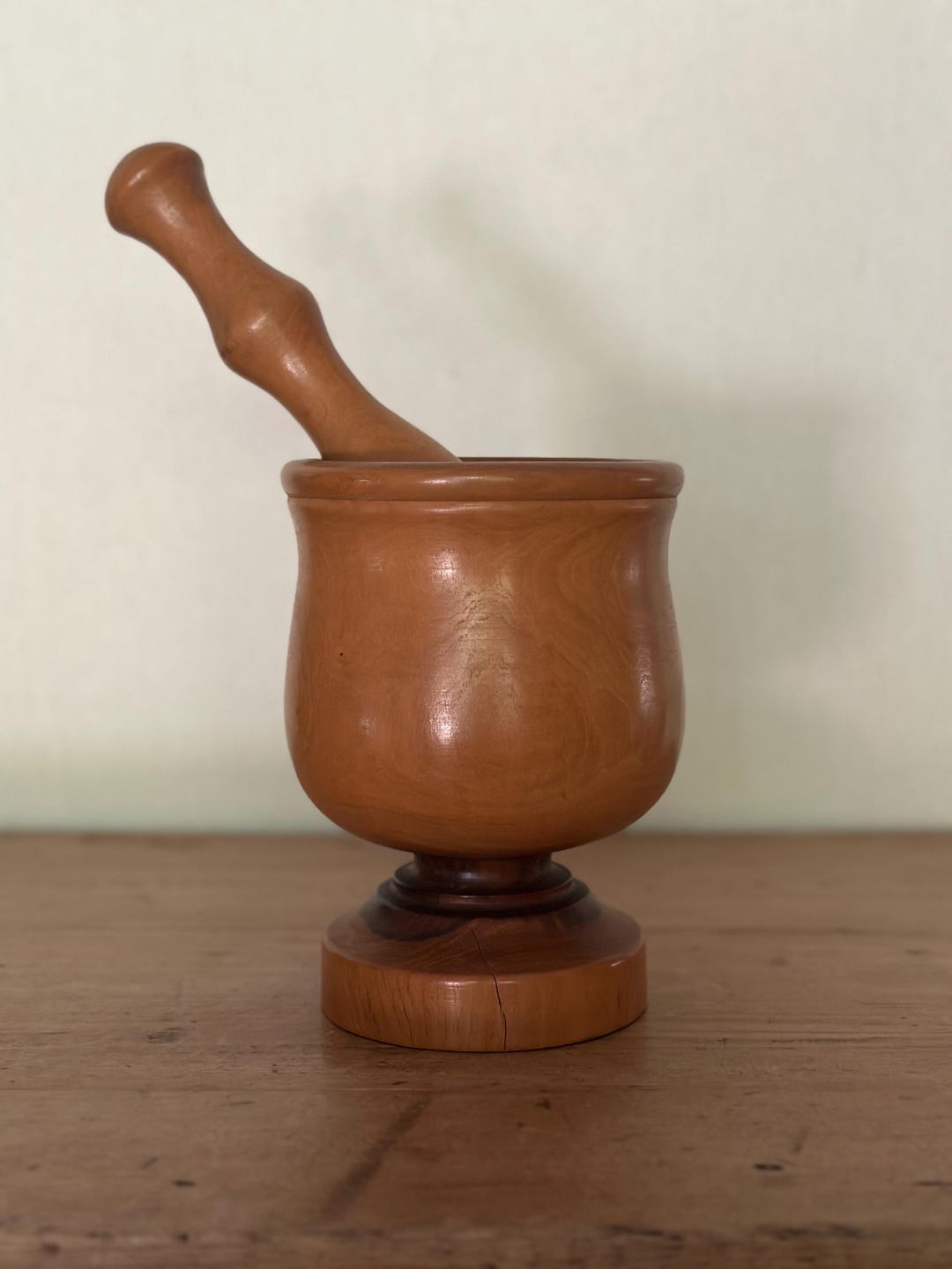 Vintage Large Wooden Mortar and Pestle Set - Etsy
