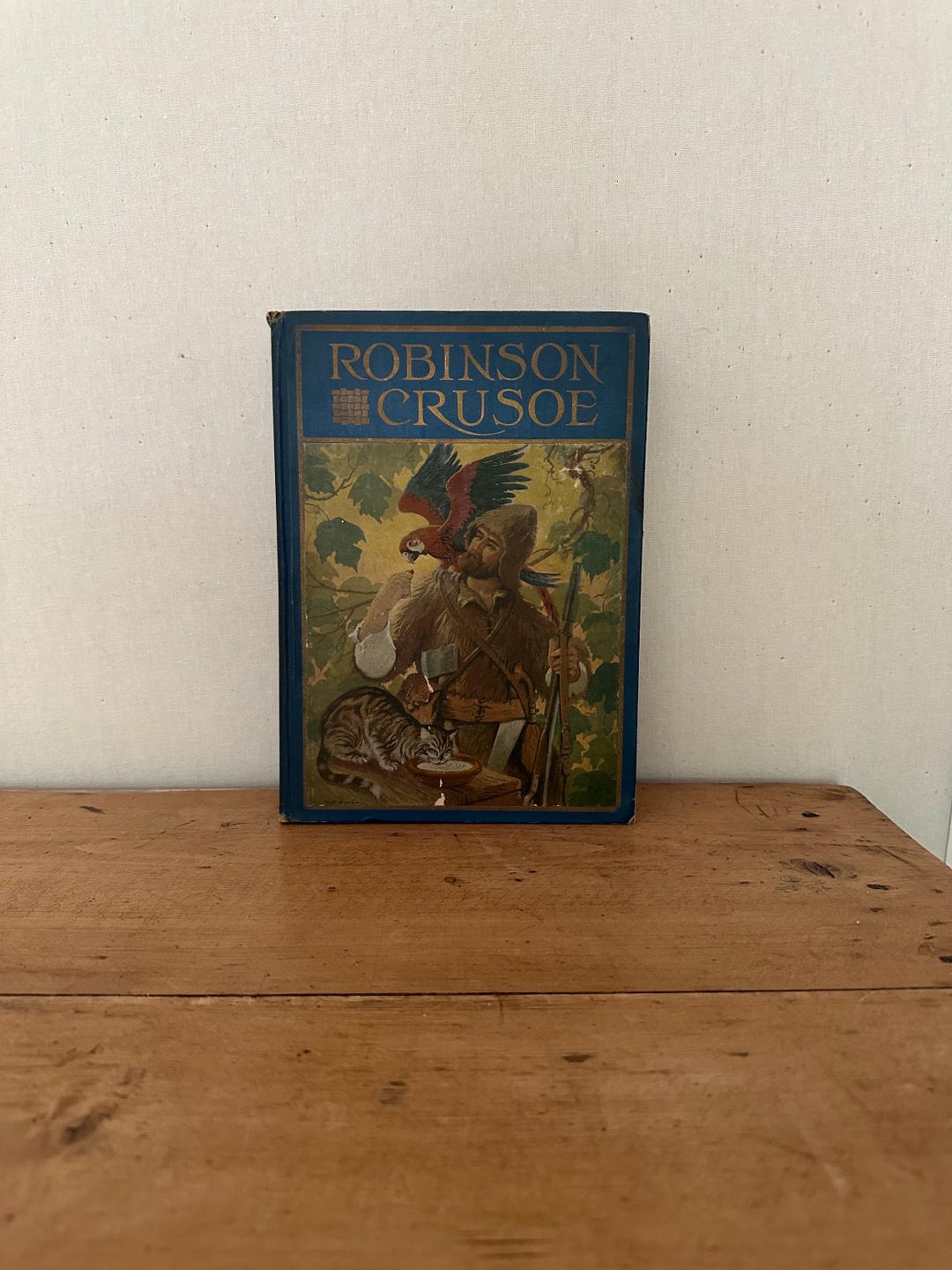Antique Robinson Crusoe Book 1916 - Etsy