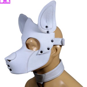 Genuine Leather Handmade Dog Pup Mask Puppy Play Cosplay Pup Role Play ...