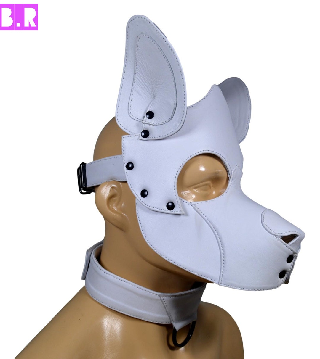 Genuine Leather Handmade Dog Pup Mask Puppy Play Cosplay Pup Role Play ...