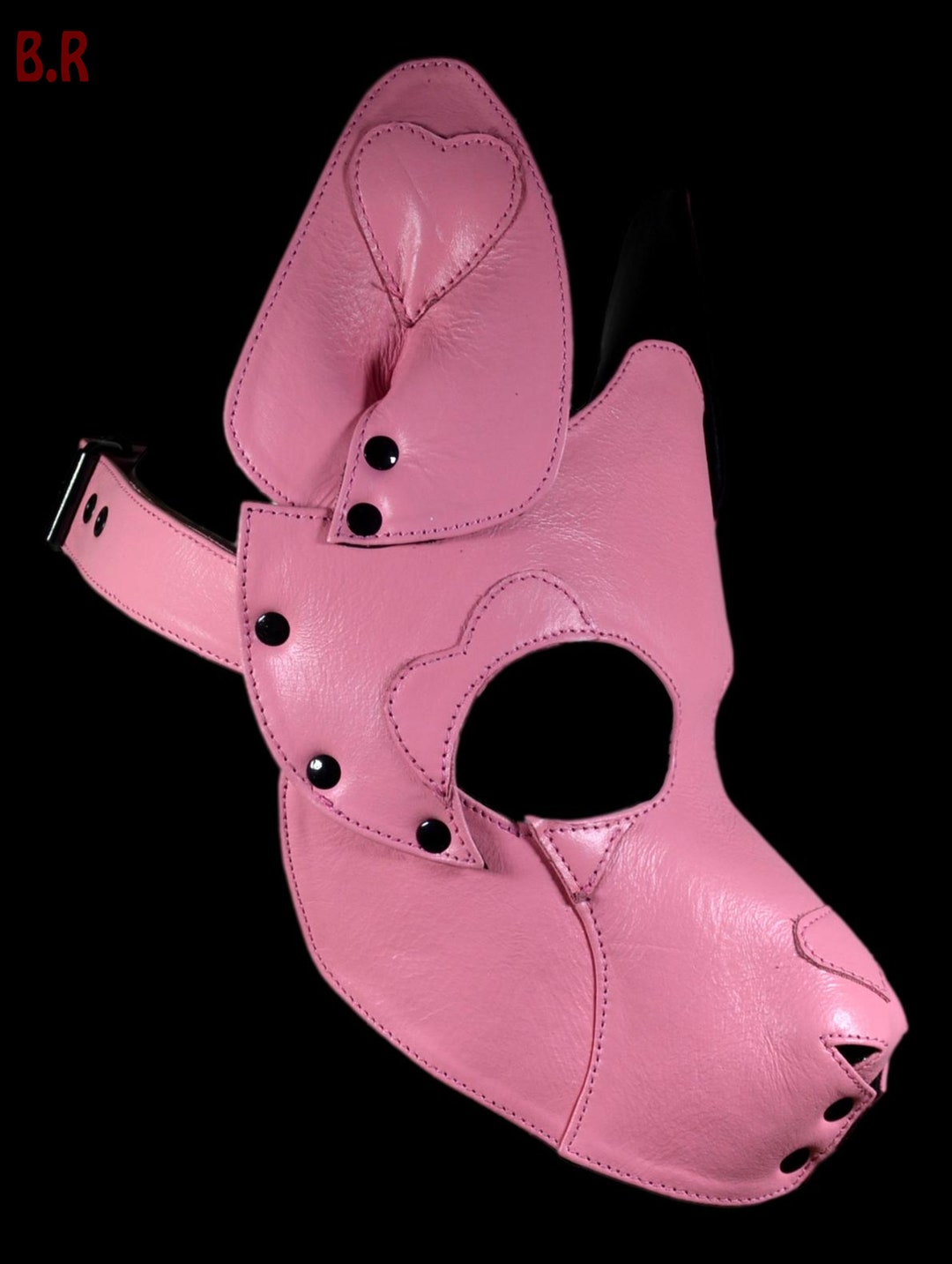 Leather Handmade Dog Pup Hood Mask Puppy Play Cosplay Pup Role Play ...