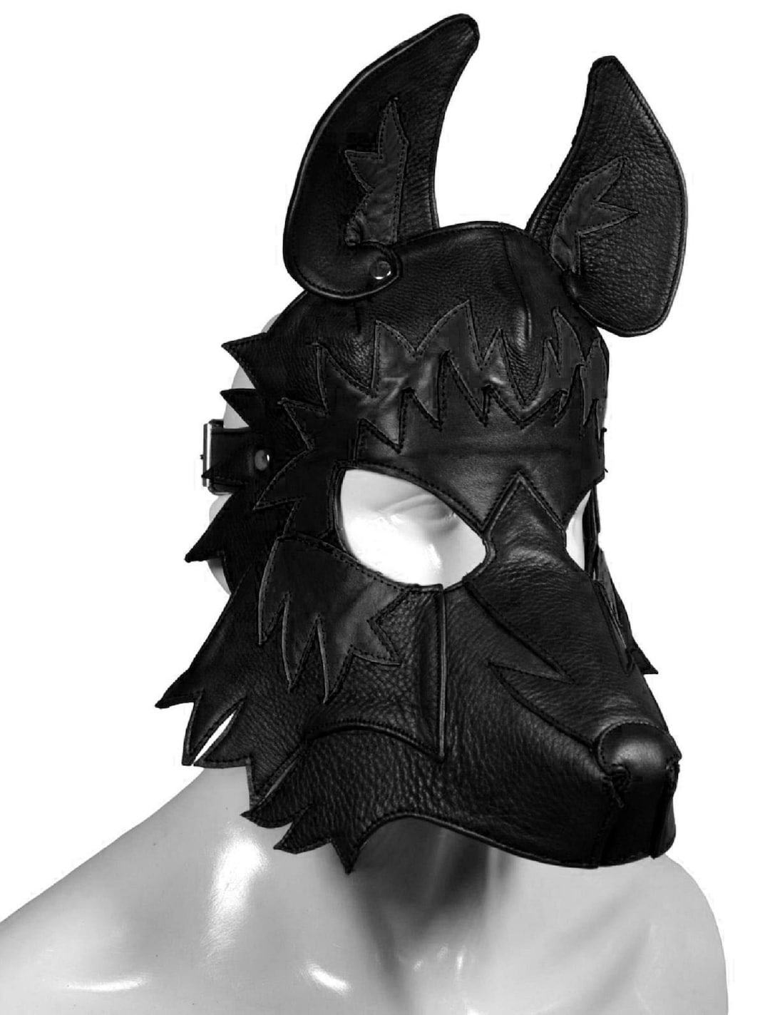 Wolf Leather Mask /hood - Etsy