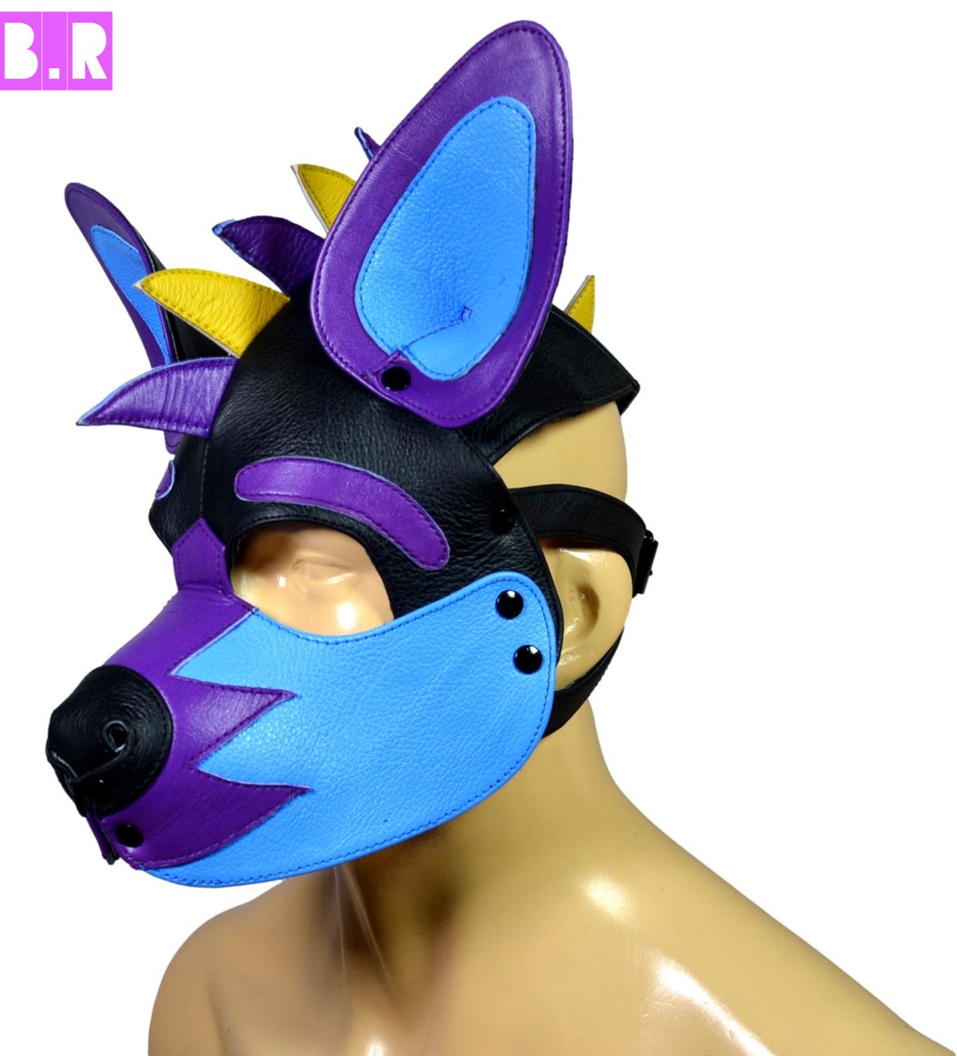 Handmade Leather Puppy Mask: Cosplay Role Play Hood - Etsy