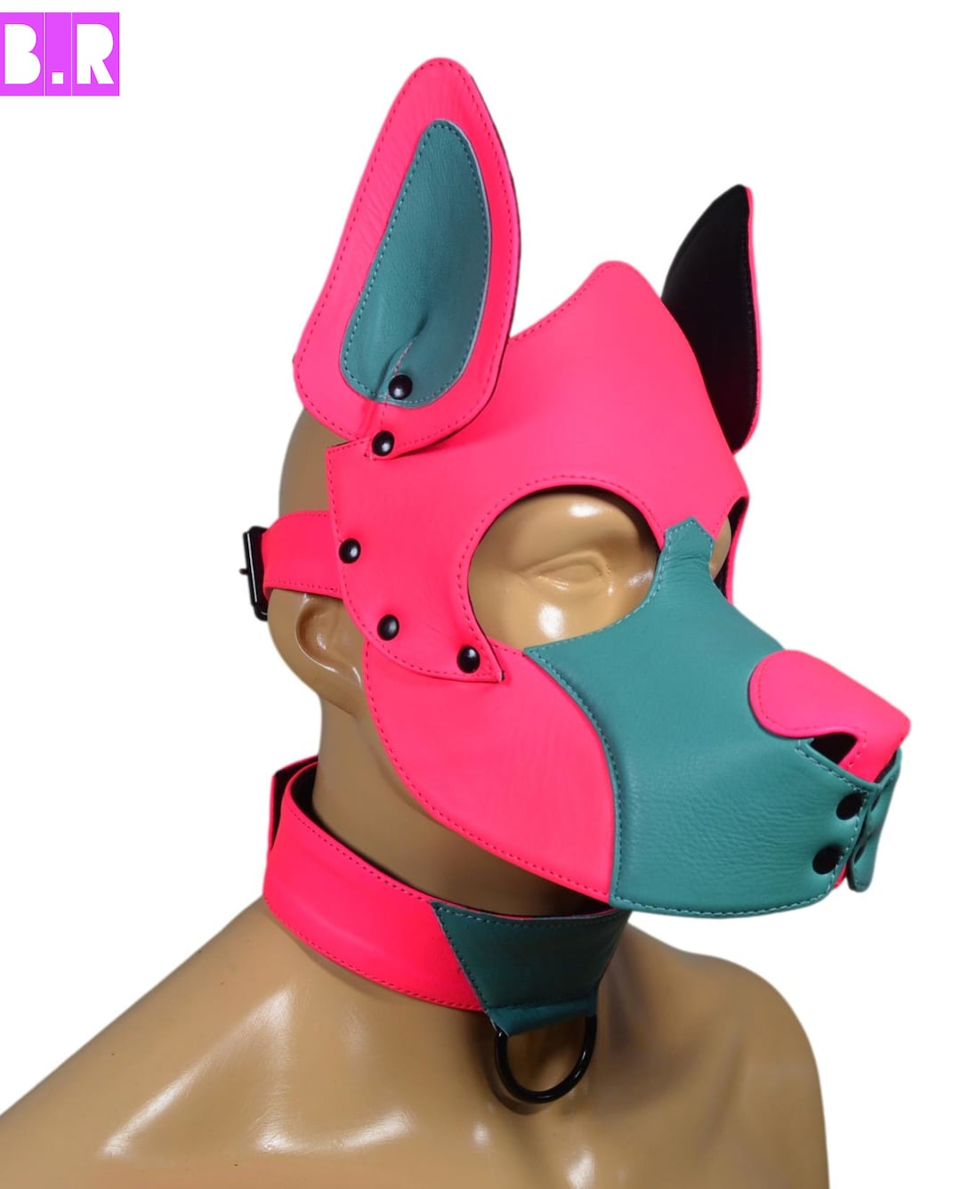 Genuine Leather Handmade Dog Pup Mask Puppy Play Cosplay Pup Role Play ...