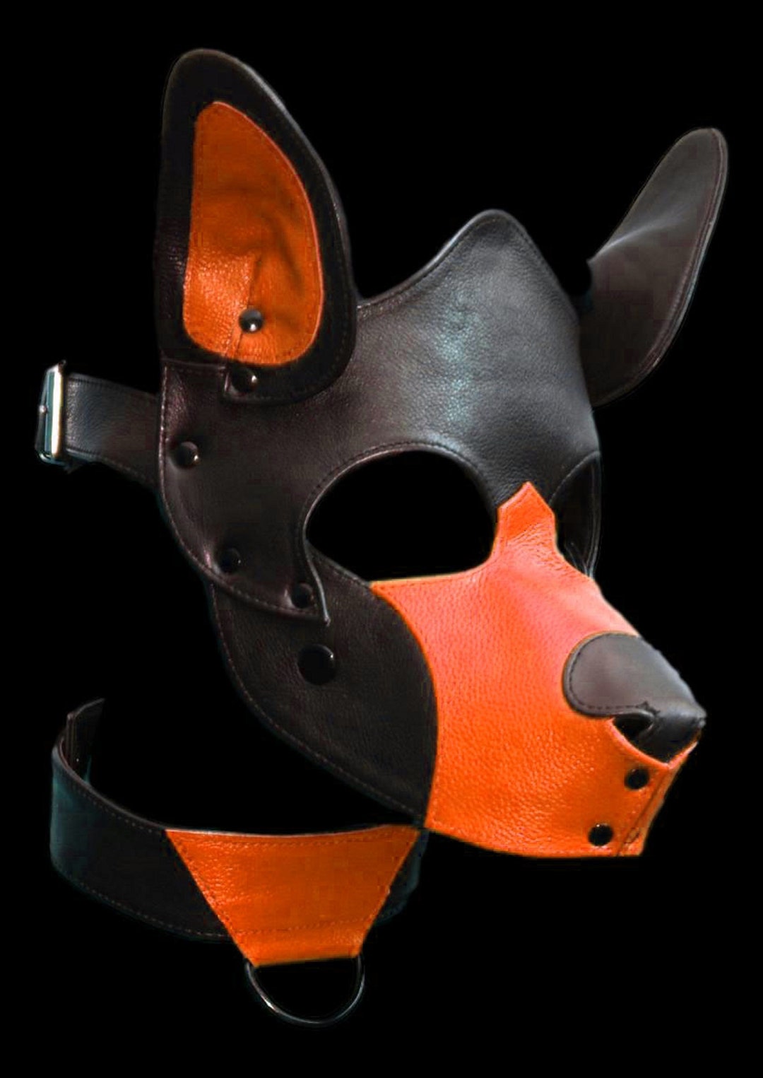 Leather Dog Mask Puppy Cosplay Pup Role Play With - Etsy