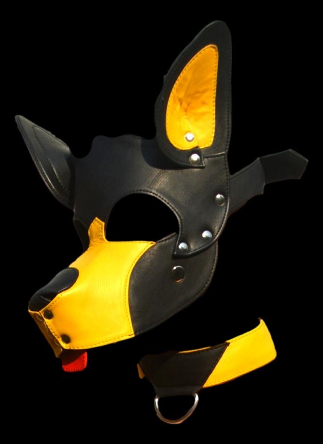 Leather Dog Mask Puppy Cosplay Pup Role Play With - Etsy
