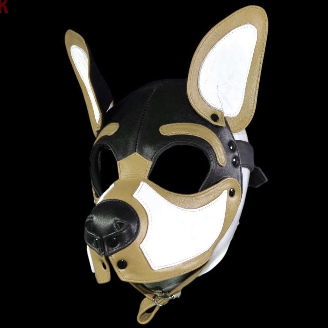 Genuine Leather Handmade Dog Pup Mask Puppy Play Cosplay Pup Role Play ...