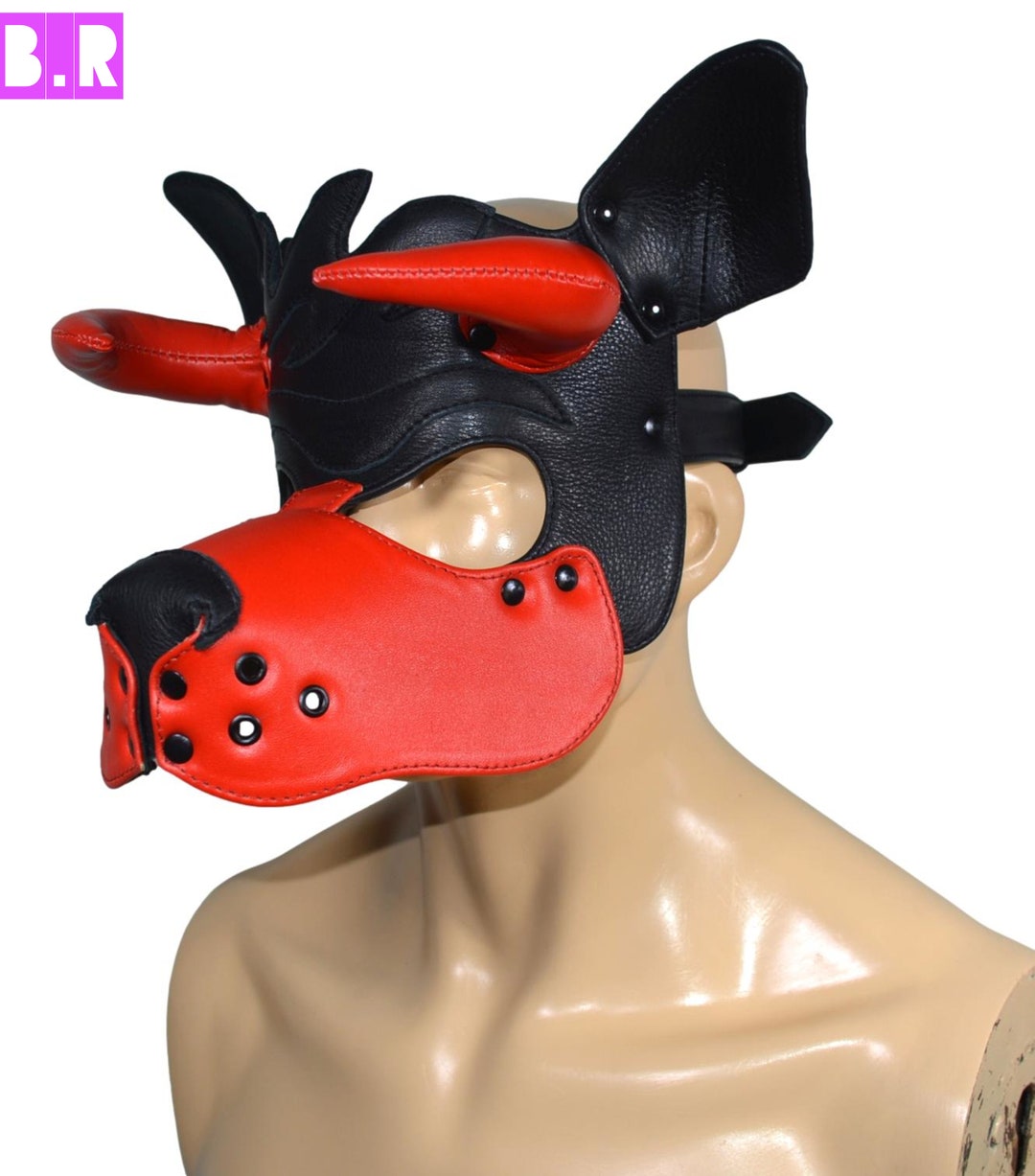 Leather Dog Pup Mask Puppy Play Cosplay Pup Role Play - Etsy