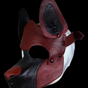 Leather Handmade Dog Pup Hood Mask Puppy Play Cosplay Pup Role Play ...