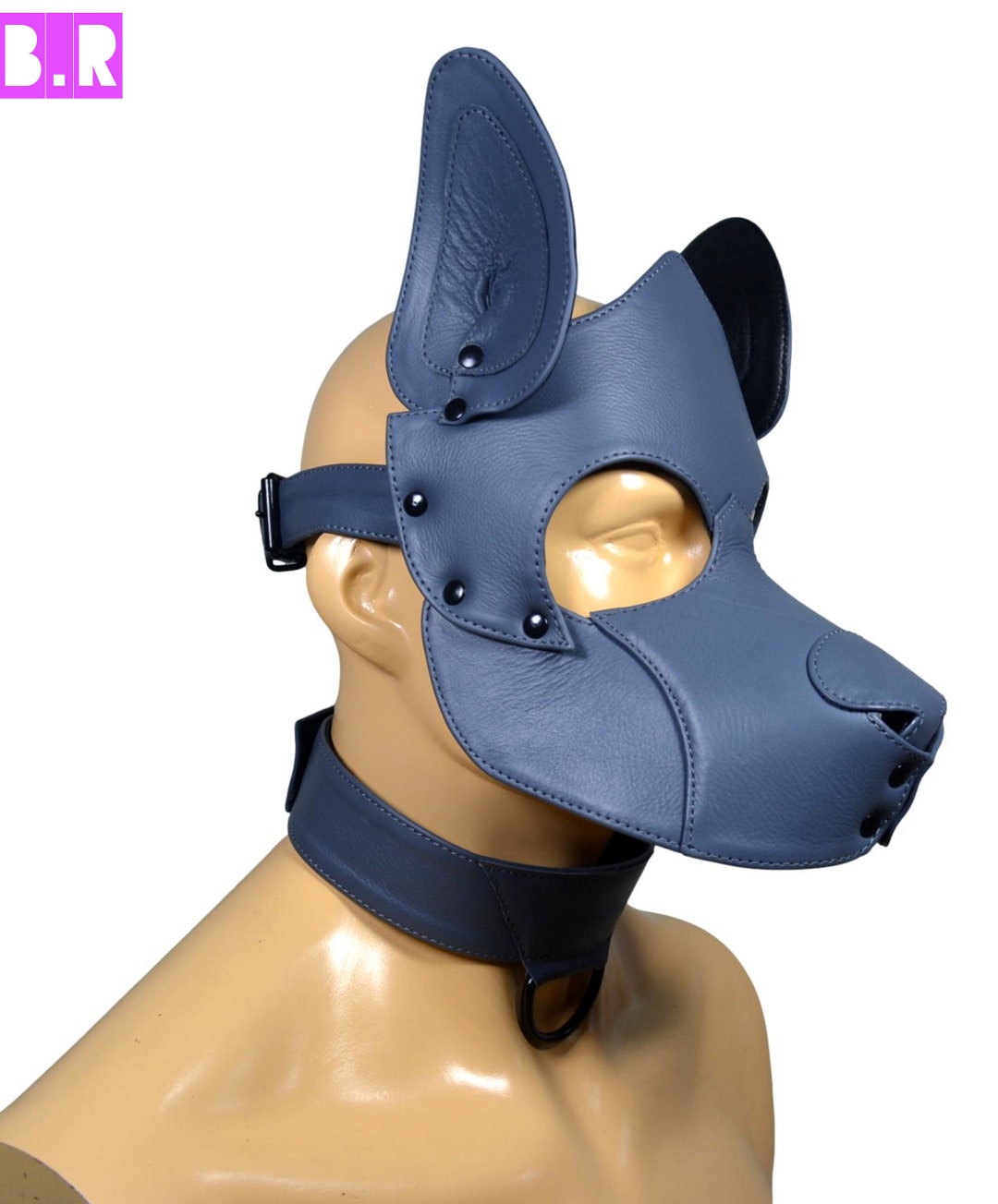Genuine Leather Handmade Dog Pup Mask Puppy Play Cosplay Pup Role Play ...