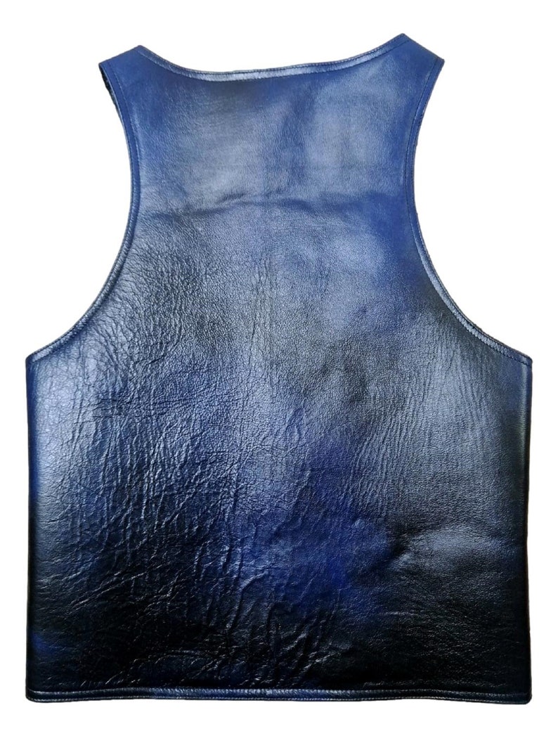Leather Bar Vest for Men Open Front Leather Vest for Men - Etsy