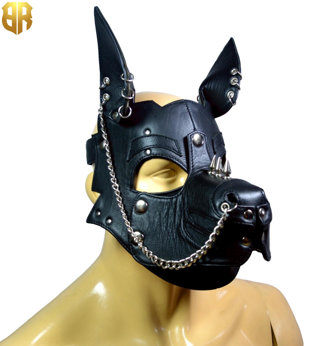 Genuine Leather Handmade Dog Pup Mask Puppy Play Cosplay Pup Role Play ...