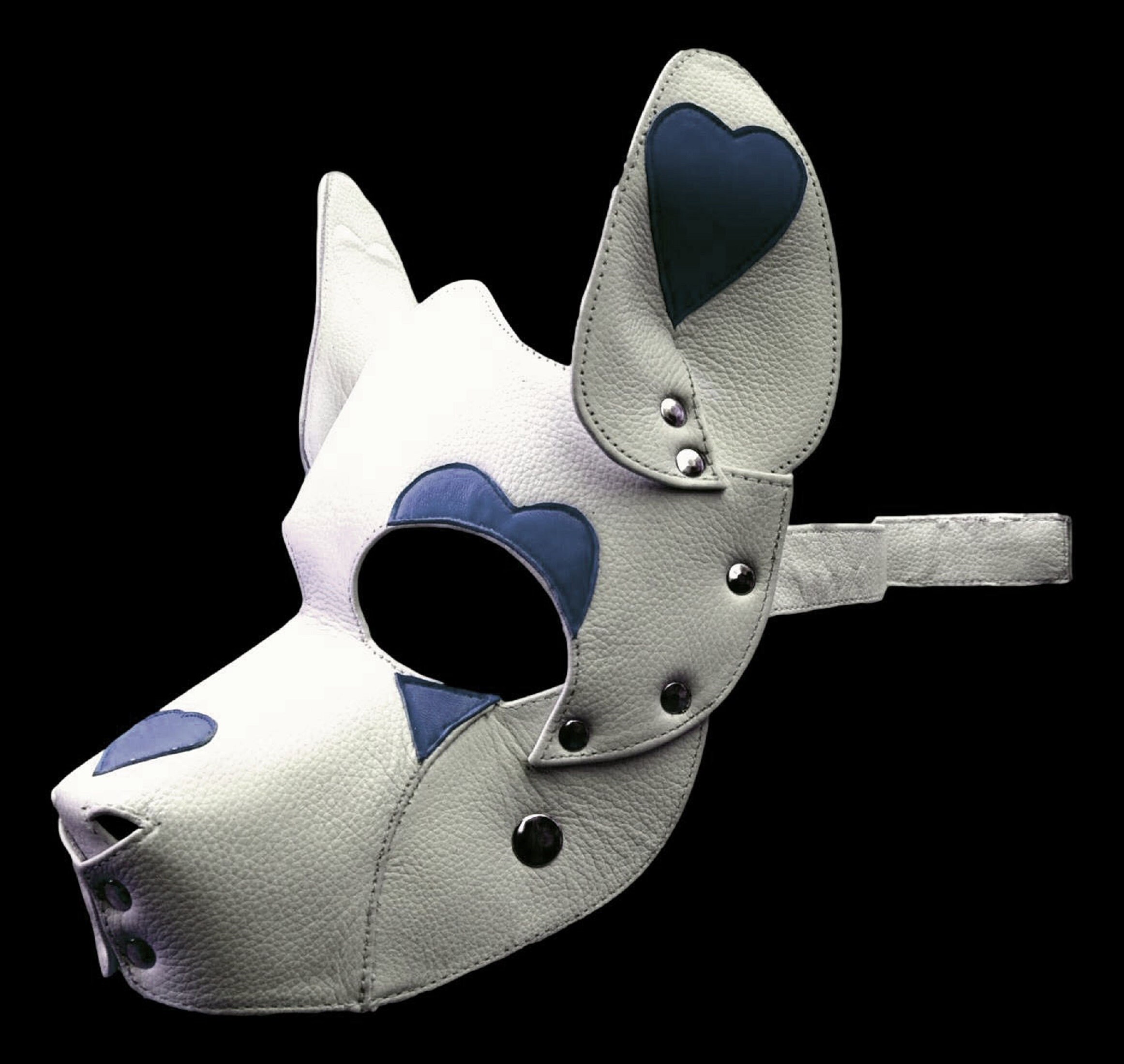 Puppy Leather Hood/leather Pup Play Hood - Etsy