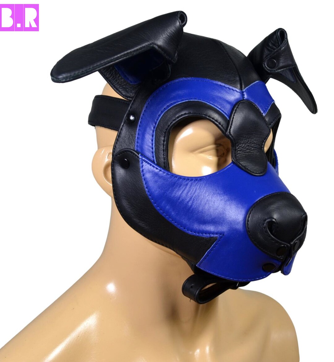Leather Handmade Dog Pup Mask Hood Floppy Ears - Etsy