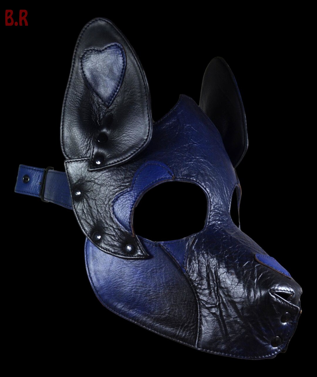 Leather Handmade Dog Pup Hood Mask Puppy Play Cosplay Pup Role Play ...