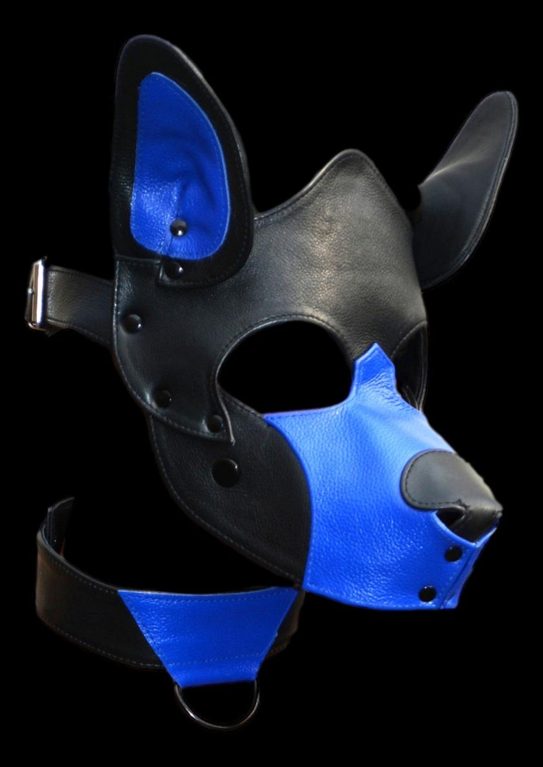 Leather Dog Mask Puppy Cosplay Pup Role Play With - Etsy