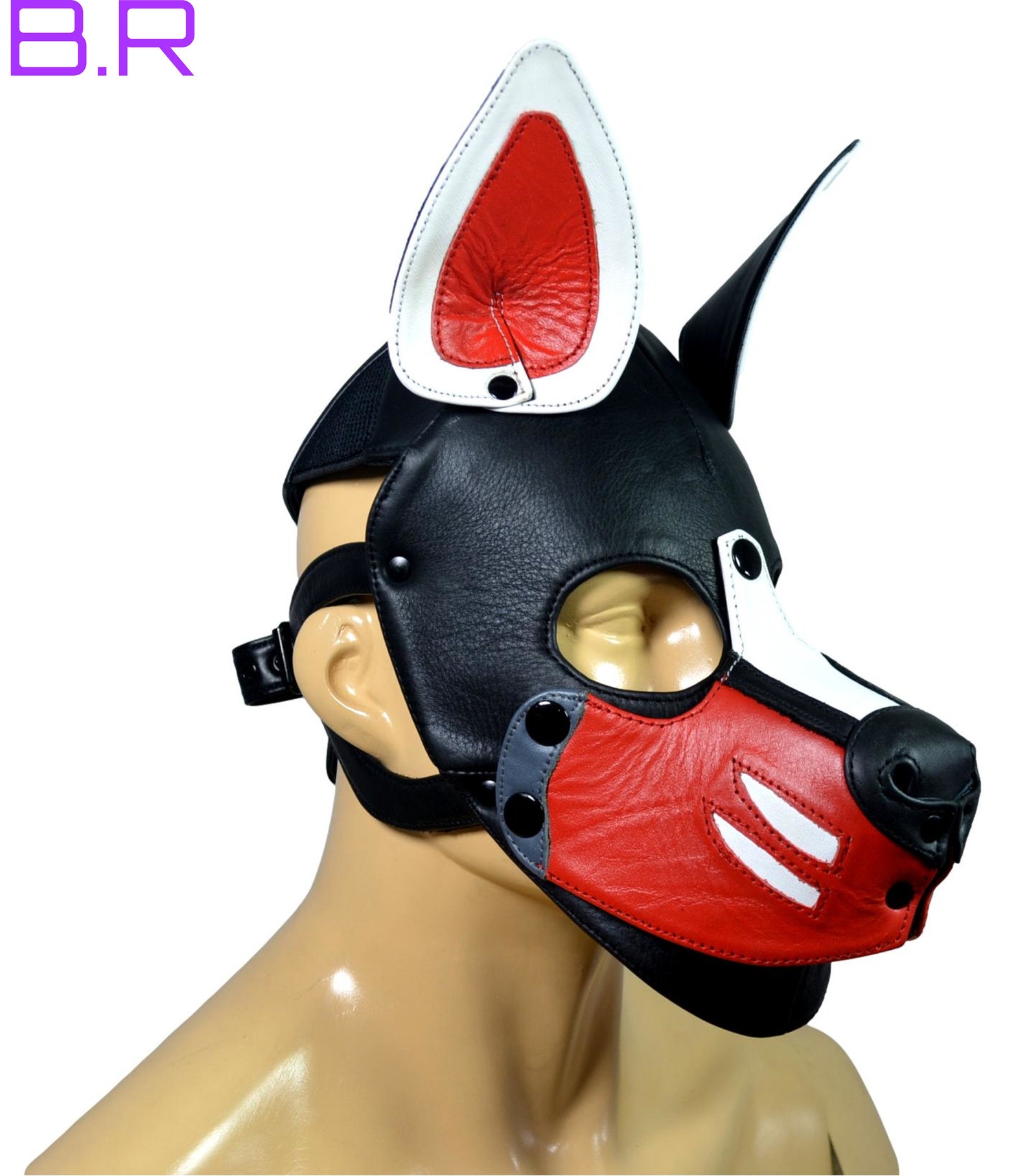 Leather Pup Hood Removable Muzzle - Etsy