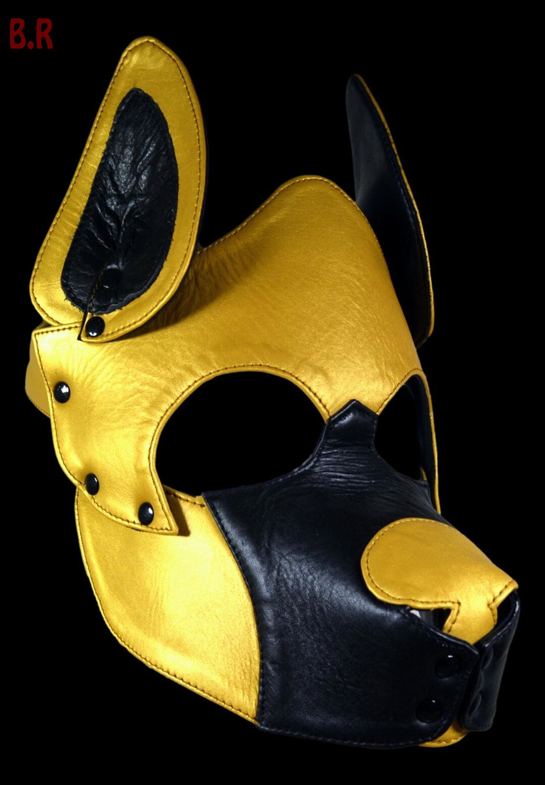 Leather Handmade Dog Pup Hood Mask Puppy Play Cosplay Pup Role Play ...