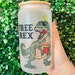 Tree Rex Beer Glass Cup With Lid and Straw, Cute Holiday Trex Iced ...