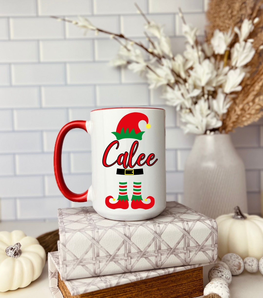 Christmas Elf Mug, Hot Chocolate Mug, Kids Christmas Gift, Personalized ...