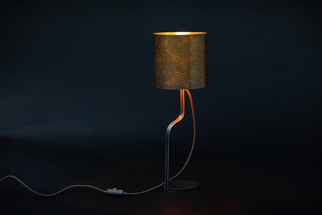 Brass Colourful Table Lamp, Metal Lamp, Designer Lamp, Handmade Lamp ...