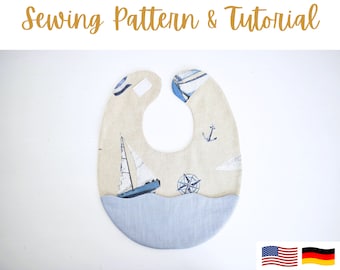 Scallop Bib Sewing Pattern for Babies Pdf Sewing Pattern and Tutorial ...