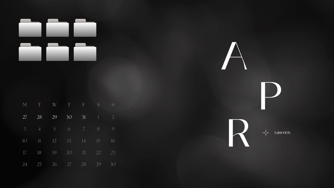 Digital Desktop Organizer | Mac Desktop Organizer | Computer Background ...