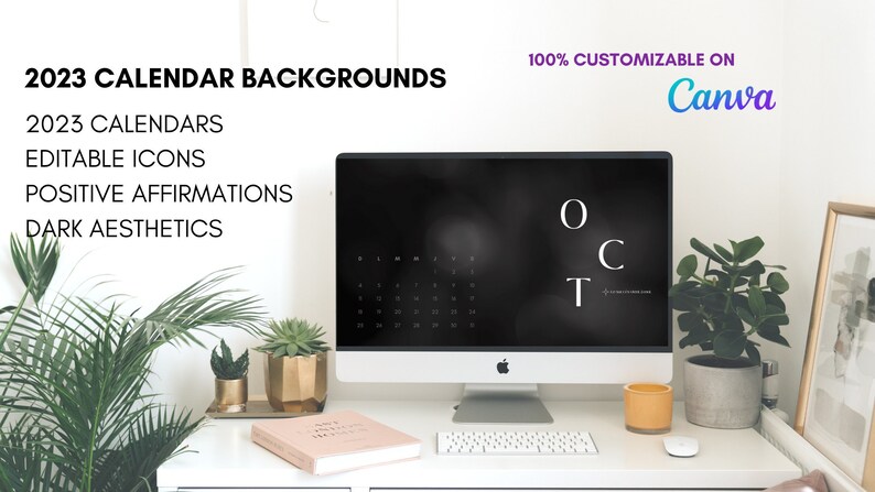 Digital Desktop Organizer | Mac Desktop Organizer | Computer Background ...