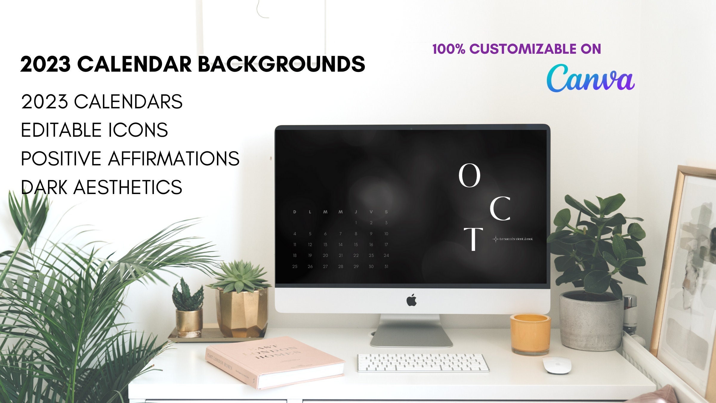 Digital Desktop Organizer | Mac Desktop Organizer | Computer Background ...