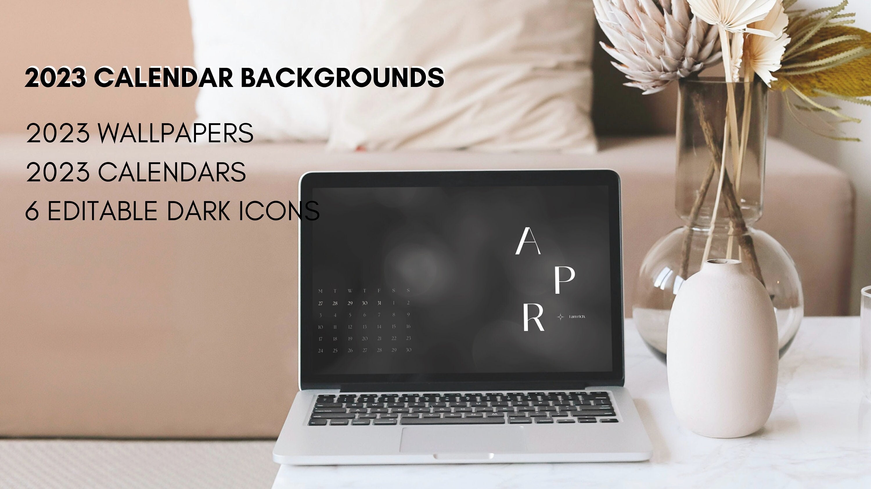 Digital Desktop Organizer | Mac Desktop Organizer | Computer Background ...