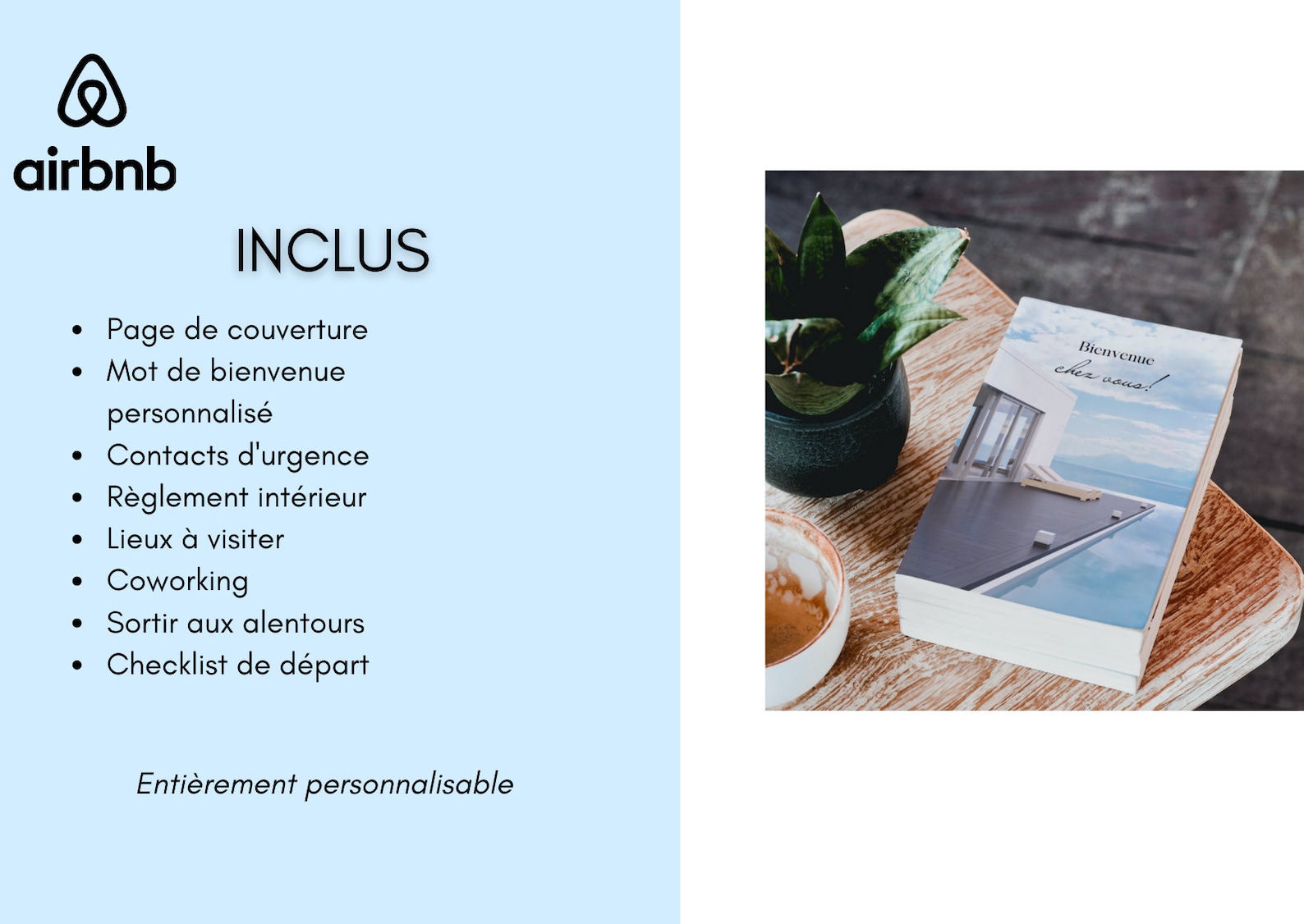 Modèle Livret d'accueil airbnb français, Livre de Bienvenue français ...