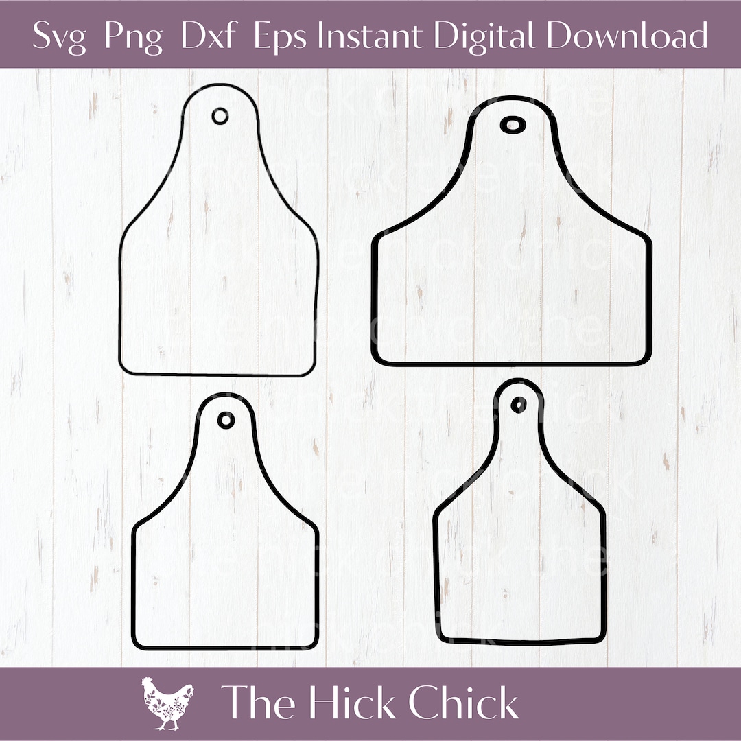 Cow Tag Clipart Bundle Cow Tags Svg Livestock Tag Svg Ear Tag Svg Ear ...