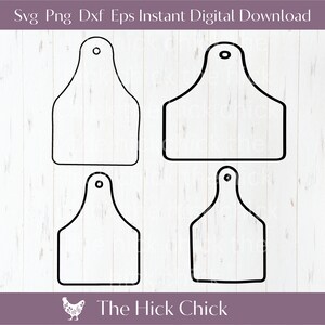 Cow Tag Clipart Bundle Cow Tags Svg Livestock Tag Svg Ear Tag Svg Ear ...
