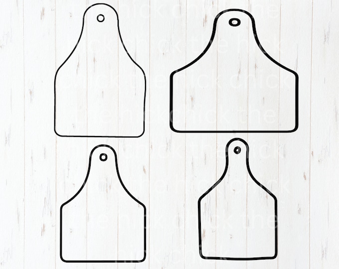 Cow Tag Clipart Bundle - Cow Tags Svg - Livestock Tag Svg - Ear Tag Svg ...